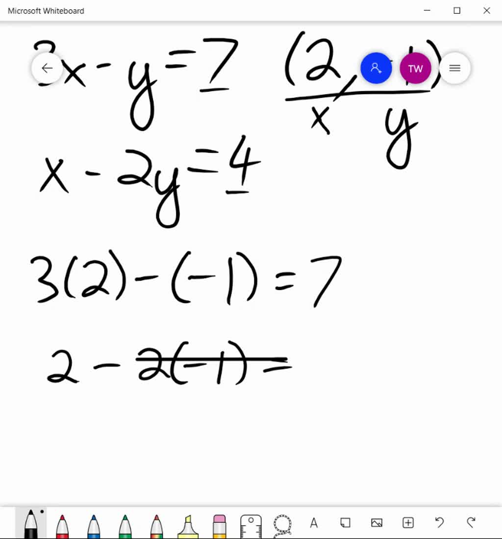 SOLVED Determine If The Given Point Is A Solution To The System 3 X y