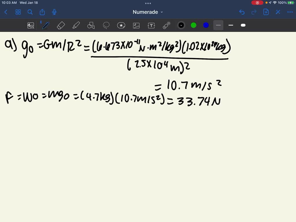 SOLVED:(10.4) What is the "surface" gravity of Neptune (at the top of ...