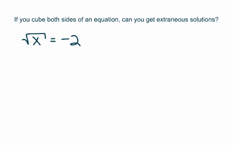 SOLVED:Explain why squaring both sides of an equation might introduce ...