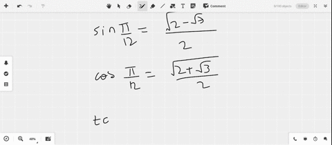 SOLVED:What is sin(π)/(12) given that (π)/(12)=(π)/(3)-(π)/(4) and that ...