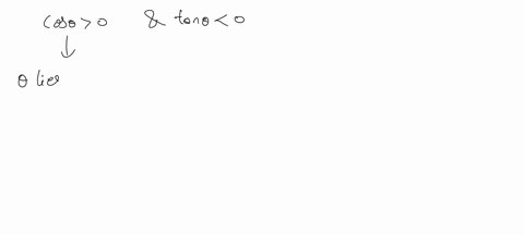 ⏩SOLVED:If cosθ>0 and tanθ
