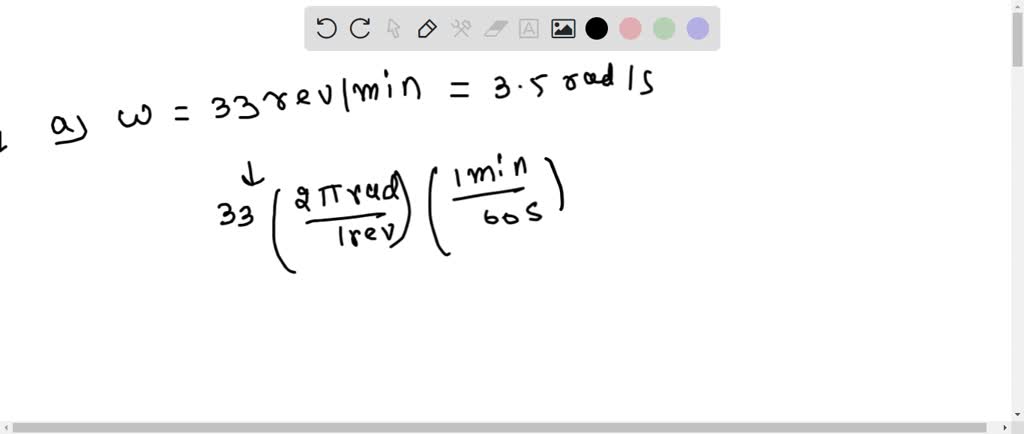SOLVED:An old-fashioned (vinyl) record rotates at a constant rate of 33 ...