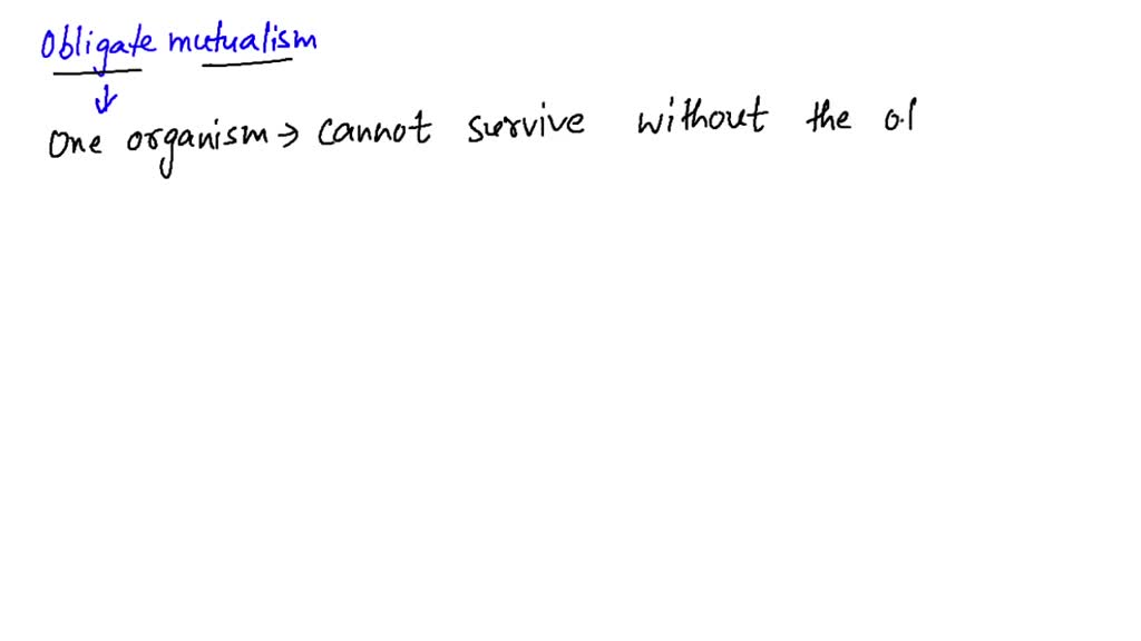 SOLVED:Distinguish among symbiosis, obligate, and facultative mutualism.
