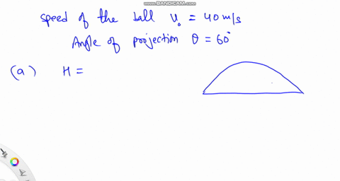 ⏩SOLVED:A ball is projected upward from the ground at an angle 60^∘… | Numerade