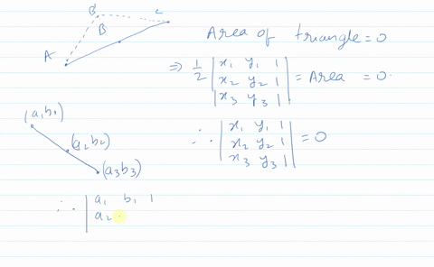 SOLVED:(a) If three points lie on a line, what is the area of the ...