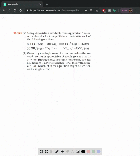 Solved A Using Dissociation Constants From Appendix D Determine The