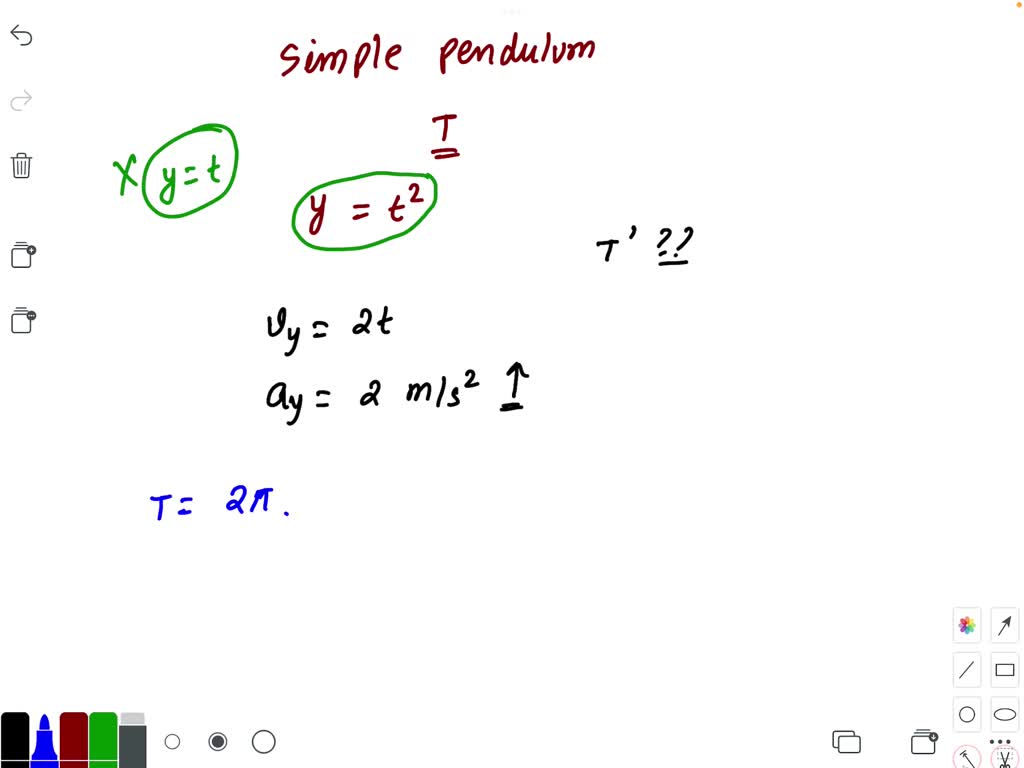 SOLVED: A simple pendulum attached to the ceiling of a stationary lift ...