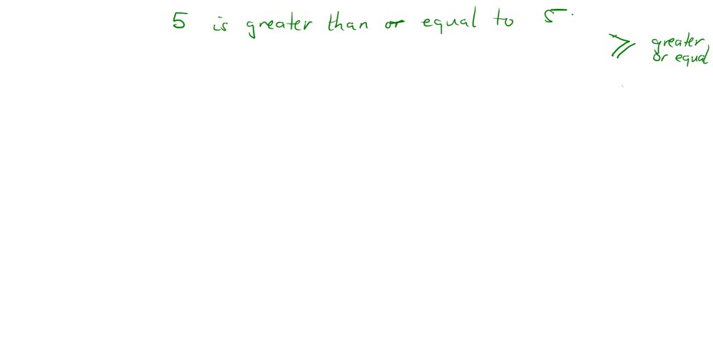 ⏩SOLVED:Use an inequality symbol to write each statement. 5 is… | Numerade ⏩SOLVED:Use an inequality symbol to write each statement. 5 is… | Numerade