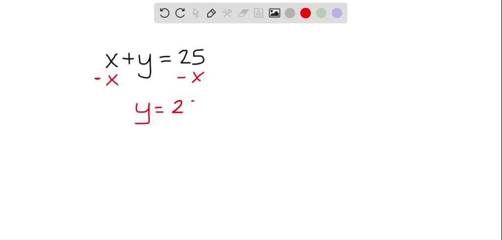 SOLVED:Determine whether each equation defines y as a function of x. x+y=25 SOLVED:Determine whether each equation defines y as a function of x. x+y=25