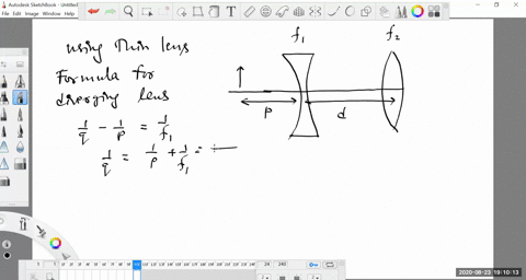 (a) For a thin diverging lens, with focal length f, draw a ray diagram ...