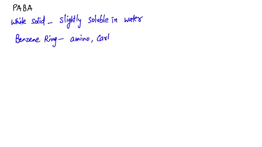 Many brands of sunscreen contain PABA, an amphiprotic compound that has ...