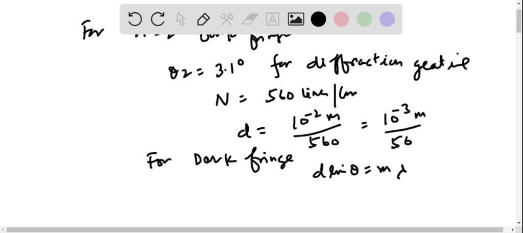 SOLVED:The second-order maximum produced by a diffraction grating with ...