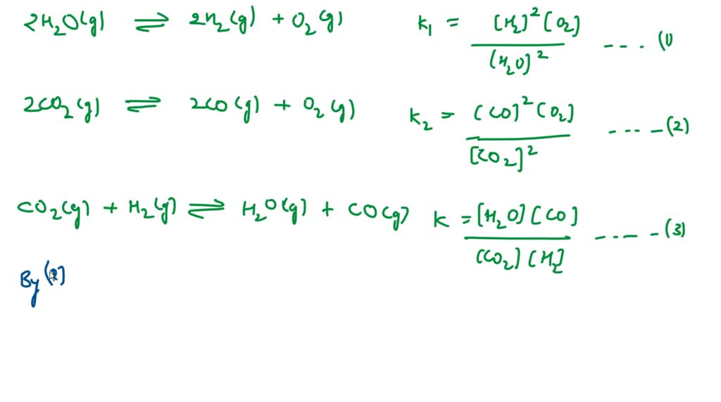 SOLVED:Calculate the equilibrium constant for the reaction ; H2( g)+CO2( g) ⇌H2 O(g)+CO(g) at ...