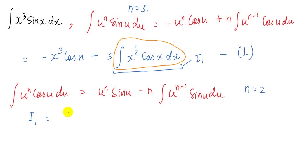 ⏩SOLVED:Calculate using our table of integrals. ∫x^3 sinx d x | Numerade