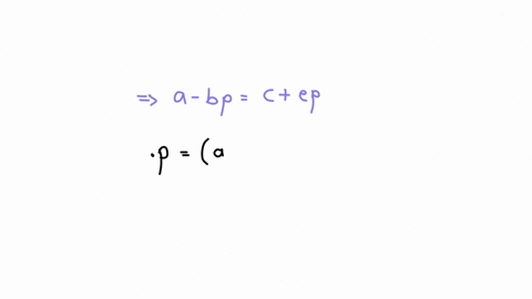 ⏩SOLVED:The demand function for a good is Q=a-b p, and the supply… | Numerade