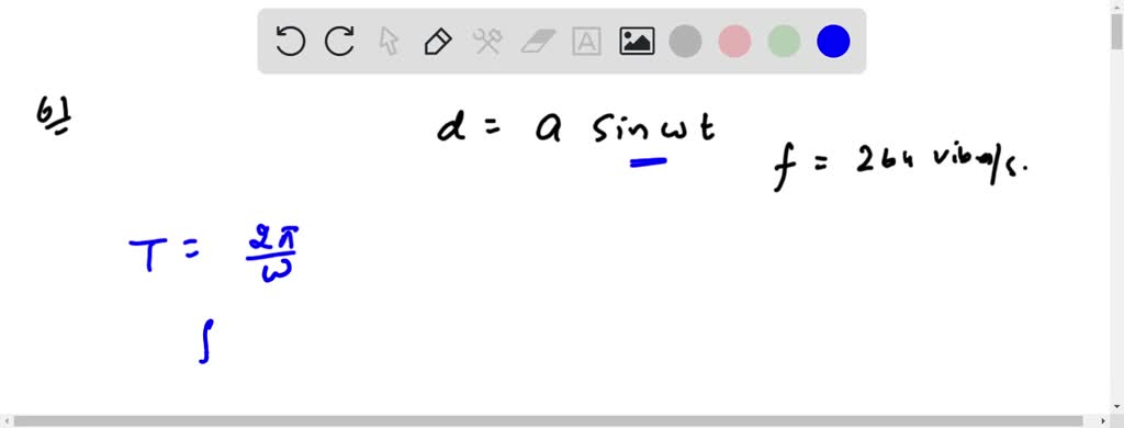SOLVED:A point on the end of a tuning fork moves in simple harmonic motion described by d=a ...