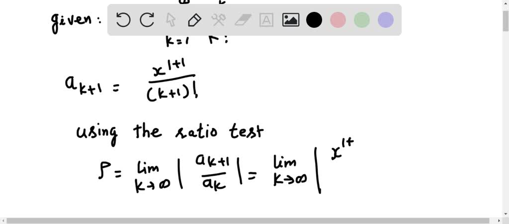 SOLVED:The kth term of each of the following series has a factor x^k ...