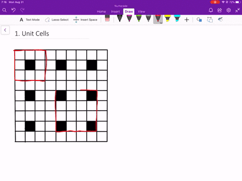 SOLVED:Outline a two-dimensional unit cell for the pattern shown here ...