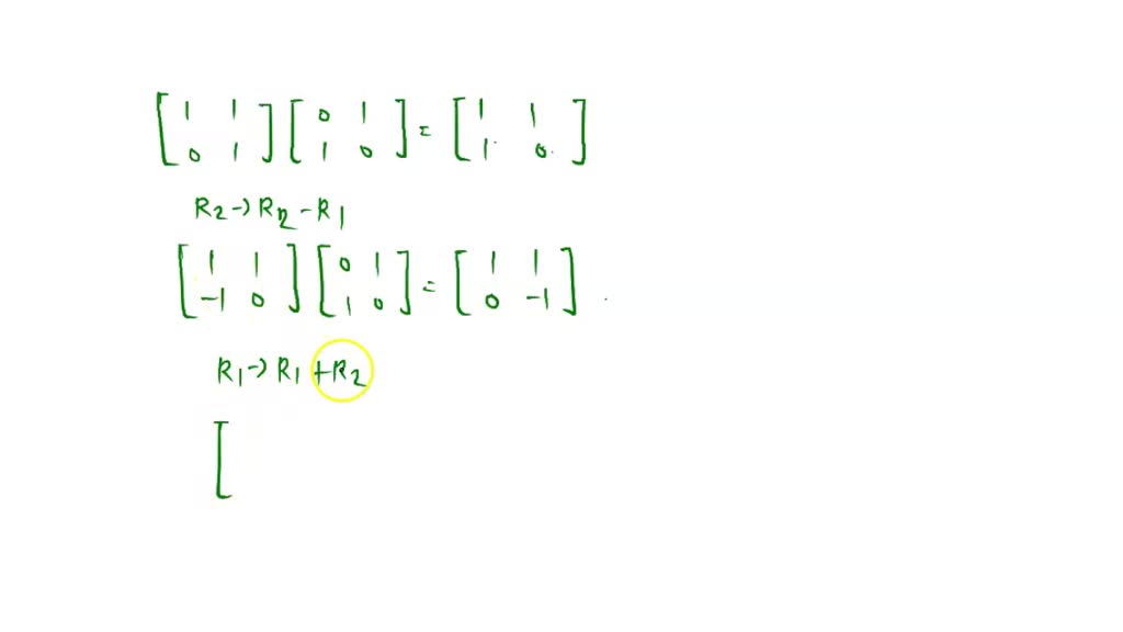 ⏩SOLVED:Find a sequence of elementary matrices whose product is the ...