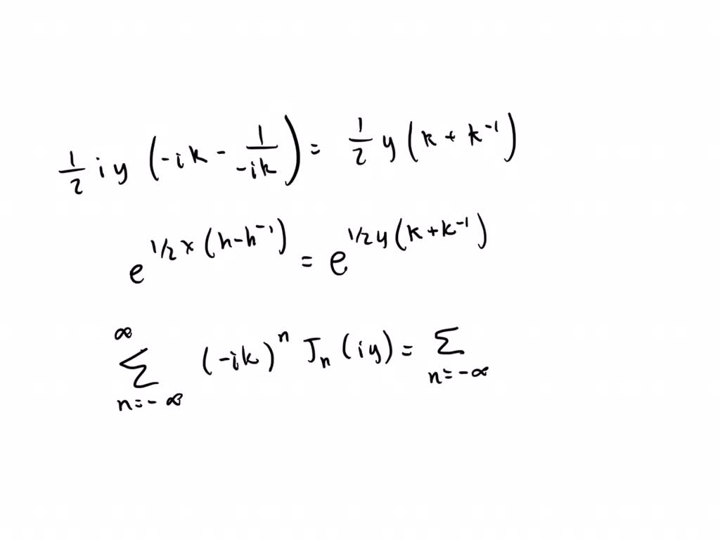 ⏩SOLVED:In the generating function equation, Problem 19, put x= iy… | Numerade