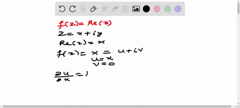 SOLVED: In Problems 3-8, show that the given function is not analytic at any point. f(z)=Re(z ...