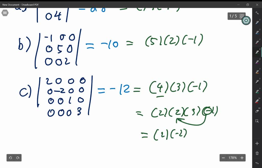 SOLVED A Diagonal Matrix Is A Square Matrix With All Zero Entries Above