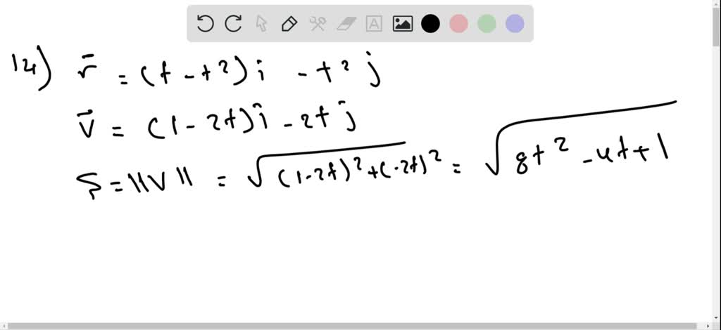 Solved Suppose That The Motion Of A Particle Is Described By The