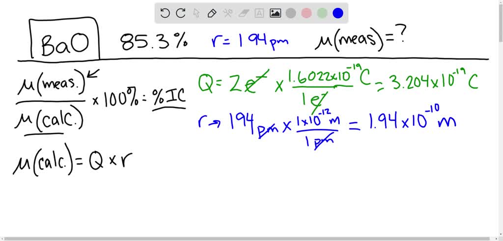 SOLVED:Given that the BaO bond has 85.3 percent ionic character and the ...