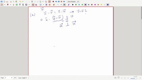 ⏩SOLVED:Let 𝐮 be a nonzero vector. (a) Show that 𝐮 ·𝐯=𝐮 ·𝐰 does not… | Numerade