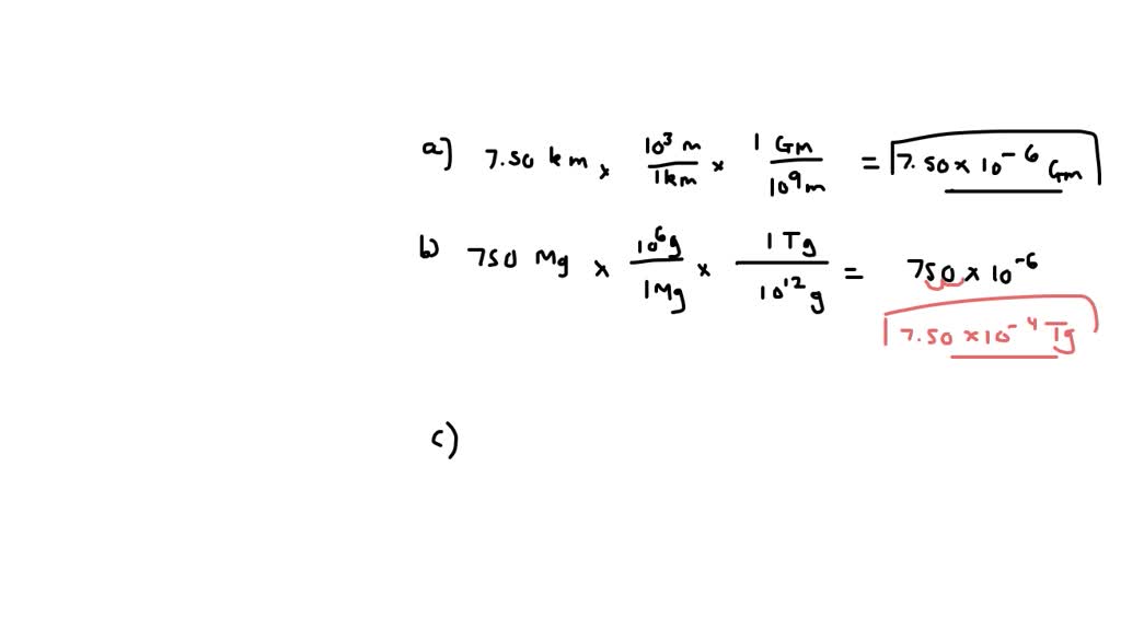 ⏩SOLVED:Perform the following metric-metric conversions: (a) 7.50… | Numerade