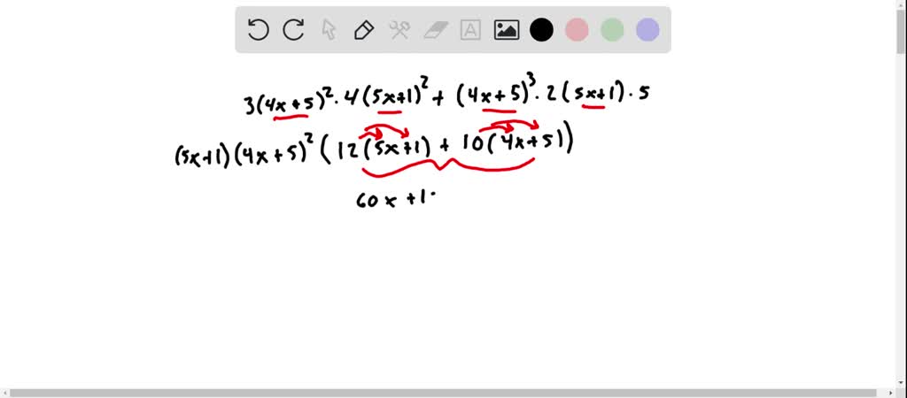 SOLVED:Expressions that occur in calculus are given. Factor completely expression. 3(4 x+5)^2 ·4 ...