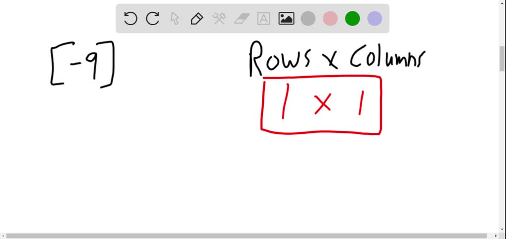 Find the dimension of each matrix. Identify any square, column, or row matrices. See the ...