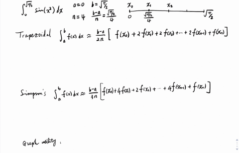 SOLVED:Using the Trapezoidal Rule and Simpson's Rule. Approximate the definite integral using ...