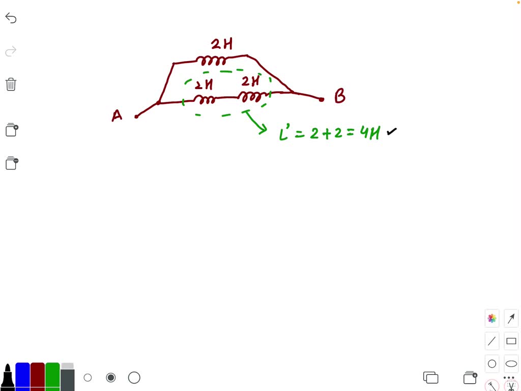 Three pure inductors each of 2 H are connected as shown in the figure ...