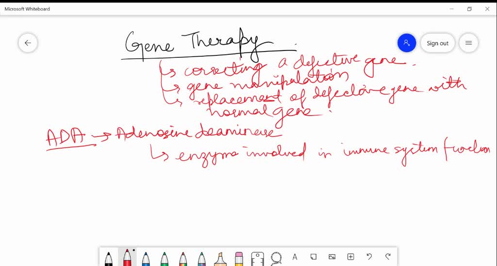 SOLVED:What is gene therapy? Illustrate using the example of adenosine ...