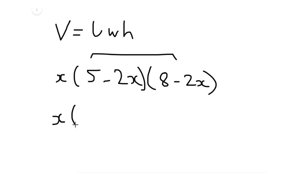 SOLVED:The volume, V, of a rectangular solid with length l, width w, and height h is given by ...