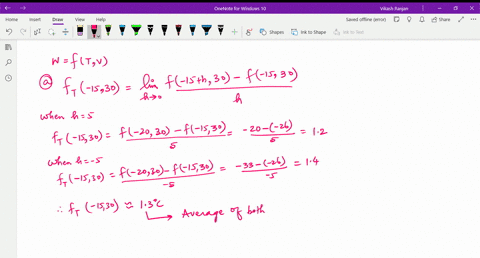 SOLVED:The wind-chill index W is the perceived temperature when the ...