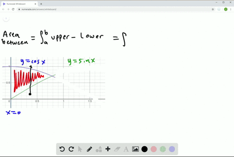 SOLVED: Find the area of the "triangular" region in the first quadrant bounded on the left by ...