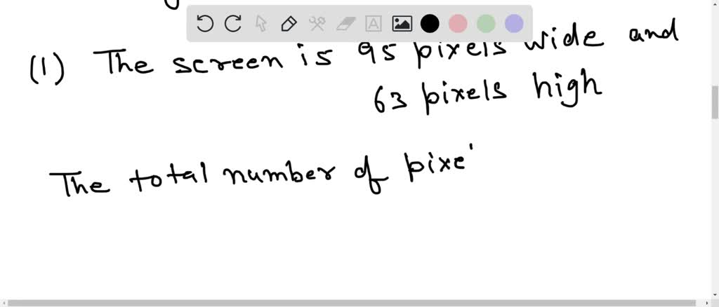 A pixel is a rectangular dot on a graphing calculator screen. If a ...