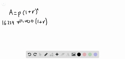 SOLVED:Use the formula A=P(1+r)^t to solve Exercises 75 through 78 ...
