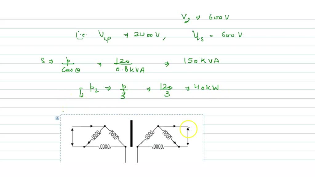 A three-phase transformer, which is shown in Figure P5.13, has L1=L2=L3 ...