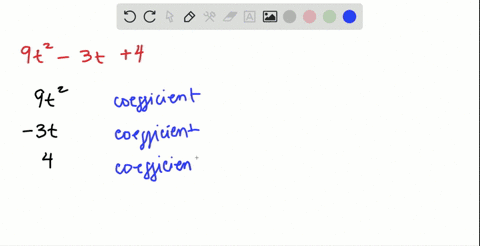 SOLVED:Determine the coefficient and the degree of term in polynomial ...