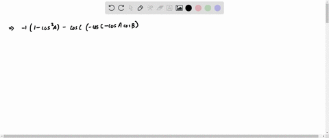 SOLVED:If A, B and C are the angles of a triangle, then the determinant | -1 cos C cos B cos C ...