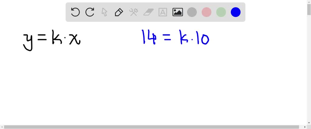 SOLVED:Construct a mathematical model given the following. y varies directly as x, and y=14 when ...