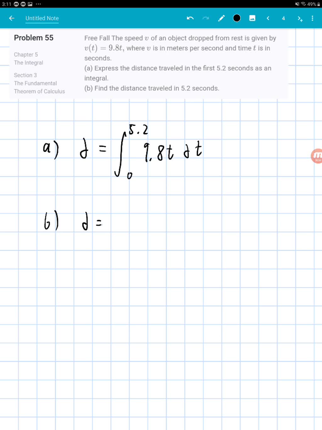 SOLVED:Free Fall The speed v of an object dropped from rest is given by ...