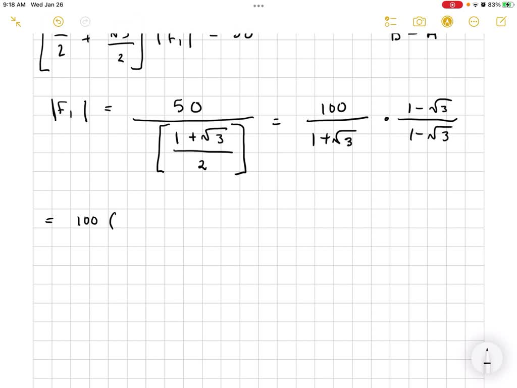 SOLVED:A 50 -lb weight is supported from two cables and the system is in equilibrium. The ...
