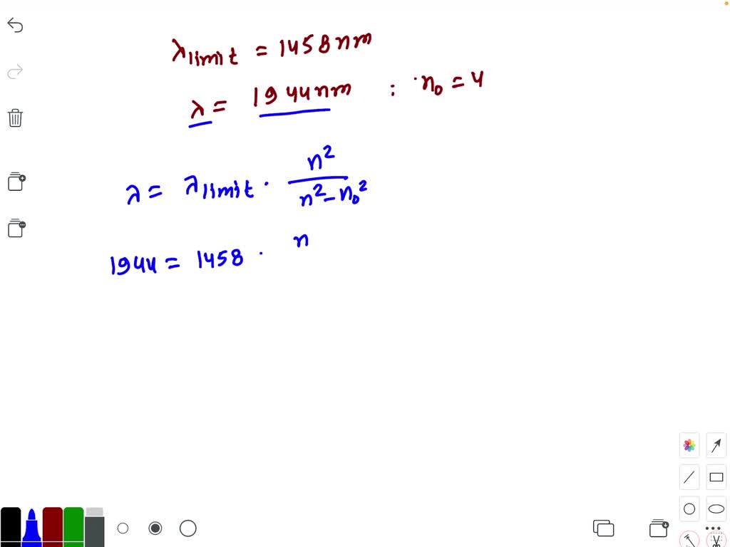 SOLVED:One of the lines in the Brackett series (series limit =1458 nm ...