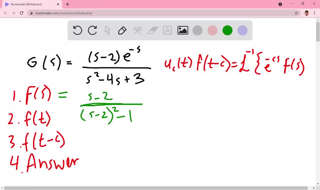 ⏩SOLVED:Determine the inverse Laplace transforms of the given… | Numerade