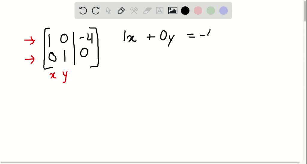 SOLVED:The reduced row echelon form of a system of linear equations is ...