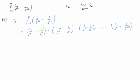 SOLVED:Telescoping series For the following telescoping series, find a ...